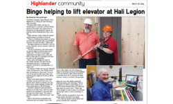 The Highlander - Bingo Helping to Lift Elevator | Haliburton Legion