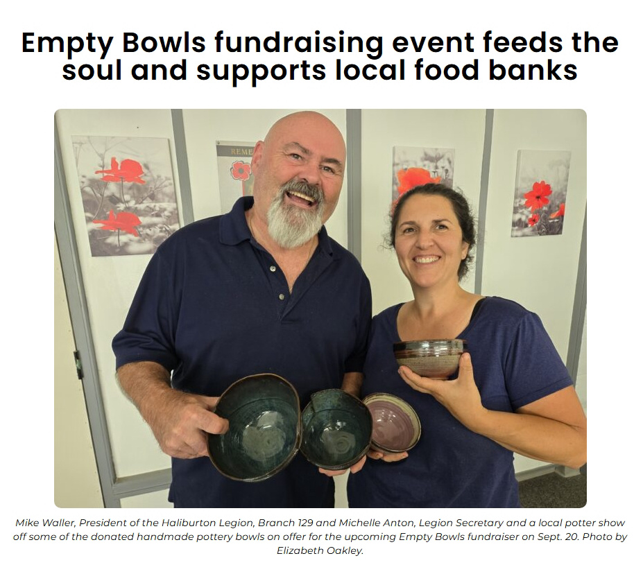 Empty Bowls Fundraising Event 2025 | Haliburton Legion